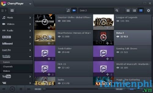 Download CherryPlayer 3.3.2 - Nghe nhạc, xem phim trên YouTube, Twitc