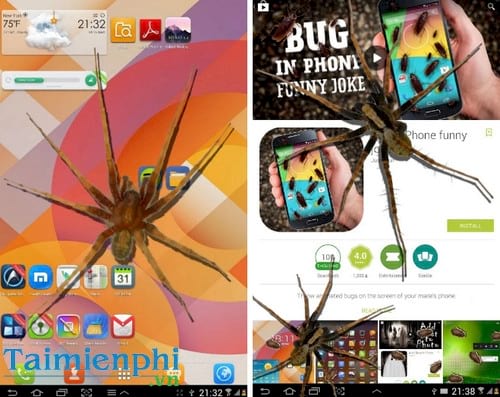 Nhện bò trên điện thoại Android, Samsung Galaxy, Oppo, HTC, Zenfone -t