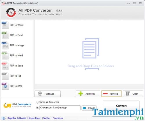 Download All PDF Converter 4.2.2.1 - Chuyển đổi PDF sang Doc, XlSX -ta