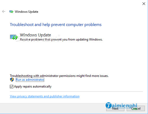 Download Windows Update Troubleshooter cho Windows 10 - Công cụ sửa lỗ