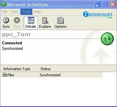ActiveSync, ứng dụng đồng bộ hóa máy tính và điện thoại -taimienphi.vn