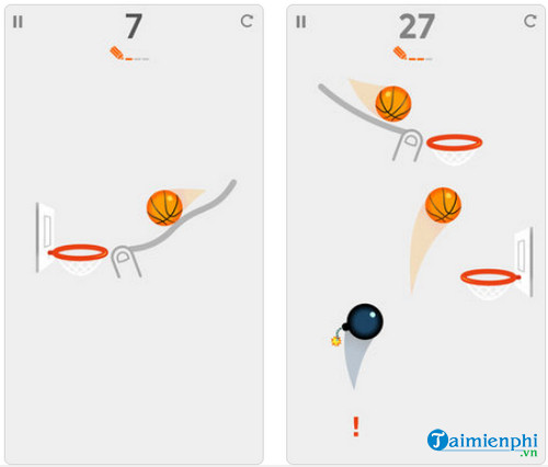 Tải Dunk Line cho iPhone, Android, game vẽ bóng vào rổ -taimienphi.vn
