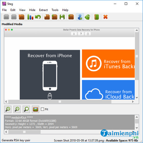 Tải Steg Easy cross platform steganography, phần mềm ân thông tin file