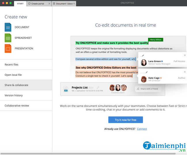 Download ONLYOFFICE Desktop Editor for Mac 6.4.1 - Ứng dụng văn phòng