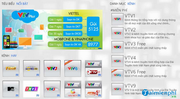 Download VTV Plus cho Windows - Xem phim, bóng đá trực tuyến -taimienp