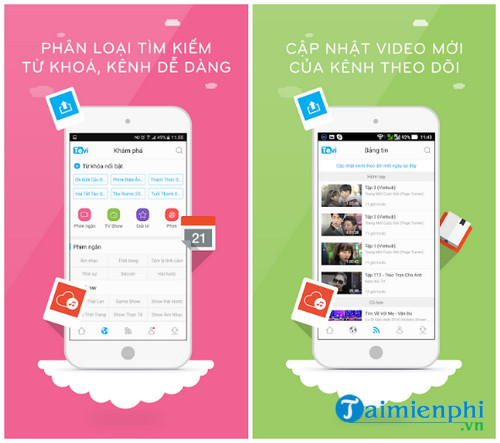 TEVI Ứng dụng xem video, truyền hình, liveshow trực tuyến -taimienphi.