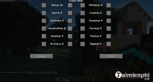 Download Level Up Mod - Mod nâng skill cho game Minecraft -taimienphi.