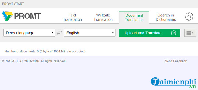 Download PROMT Start 18.0 - Phần mềm dịch đoạn văn, từ điển trực tuyến