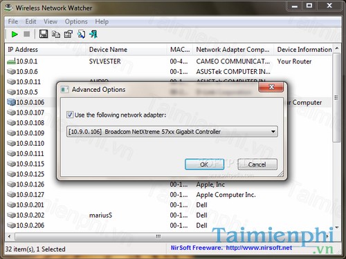 Download Wireless Network Watcher Portable 1.90 - Kiểm tra kết nối wif