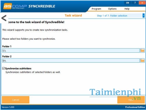 Download ASCOMP Synchredible 8.001 - Đồng bộ file và thư mục -taimien