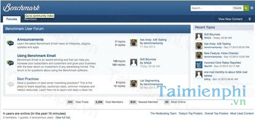 Download Benchmark Email (Online) - Quảng cáo thông tin thông qua emai