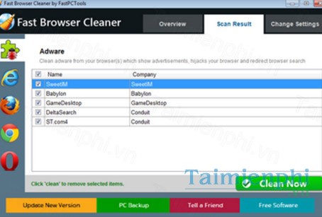 Download Fast Browser Cleaner 2.1.1.4 - Dọn dẹp và tăng tốc trình duyệ