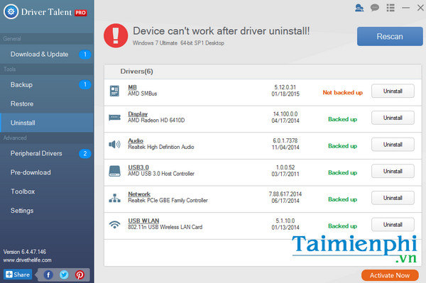 Download Driver Talent 8.1.0.8 - Tải, cập nhật và sửa chữa driver -tai