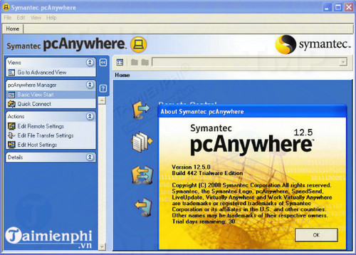 Download Symantec pcAnywhere 12.1.0.446 - Truy cập, điều khiển máy tín
