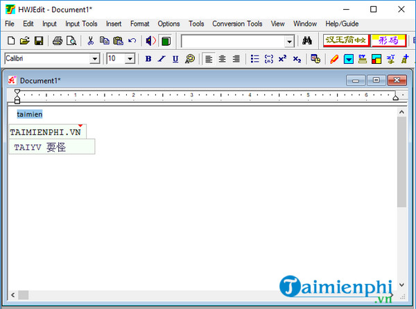 Download HanWJ Chinese Smart Editor 5.18 - Hỗ trợ dạy và học tiếng Tru
