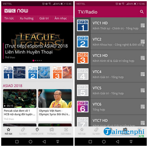 Tải VTC Now cho Android, iPhone, - VTV Now Xem truyền hình trực tuyến